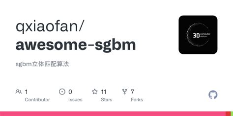Github Qxiaofan Awesome Sgbm Sgbm