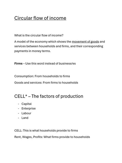 Circular Flow Of Income Injections And Withdrawals Pdf