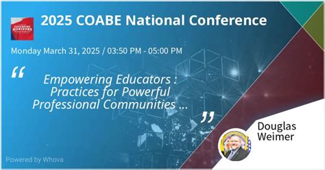 Coabe2025 Whova Douglas Weimer