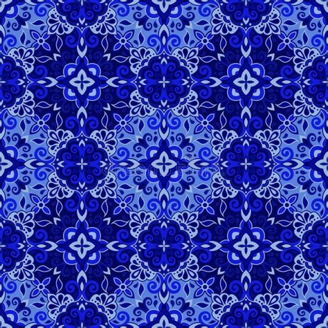 Azulejos Tile Vector Seamless Pattern Stock Vector Illustration Of