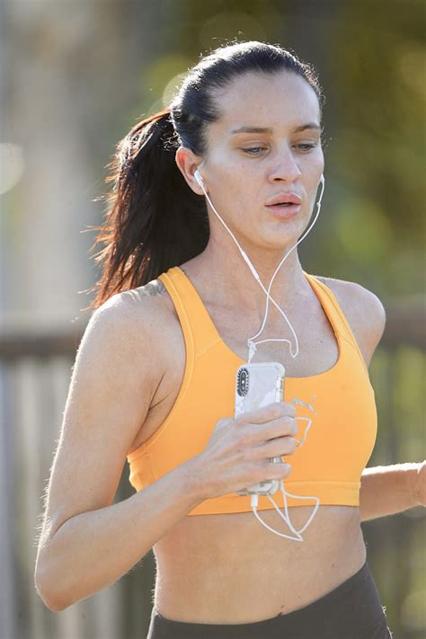 Makeup Free Ines Basic Flaunts Her Slender Figure During A Workout