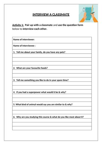 Job Interview Questions Worksheet Think Factors” To Find