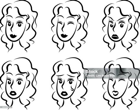 Ensemble Vectoriel De Visage Demoji De Beauté De Dessin Animé Vecteurs