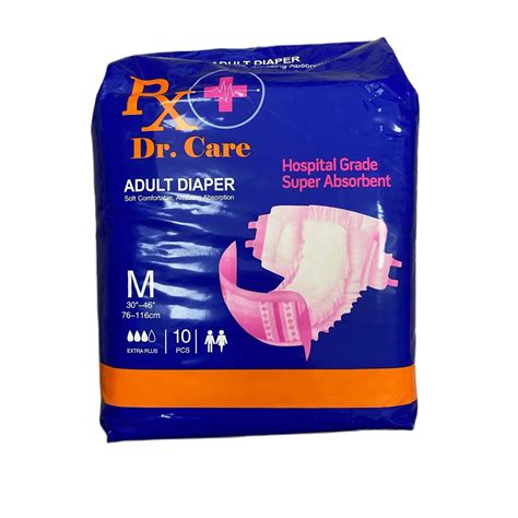 Rx Dr Care Adult Diaper Medium 10s Shopee Philippines