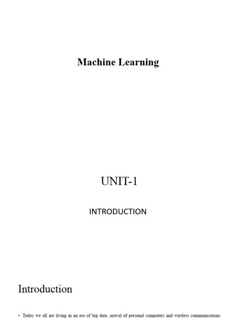 Machine Learning Unit 1 Pdf