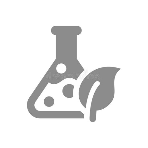 Leaf And Test Tube Or Lab Glassware Icon Stock Vector Illustration Of Icon Healthcare 365259999