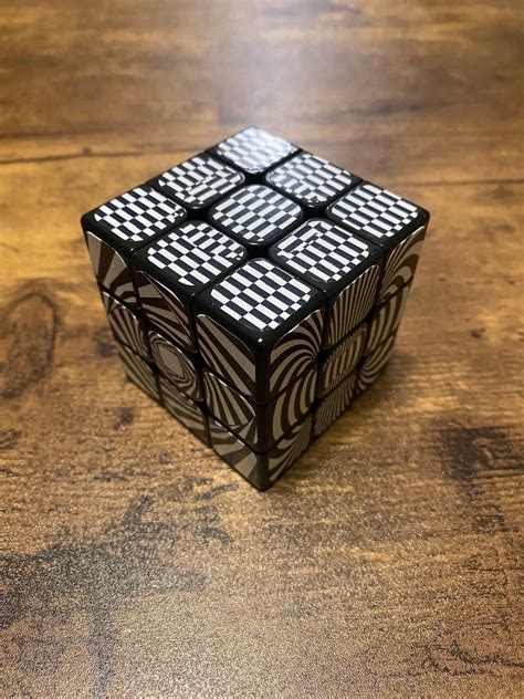 Optical Illusion Rubiks Cube Etsy
