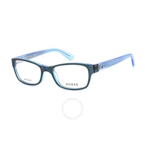 Guess Unisex Blue Rectangular Eyeglass Frames Gu259109053 664689836697