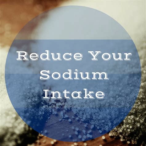 Reduce Your Sodium Intake Knep Kentucky Nutrition Education Program
