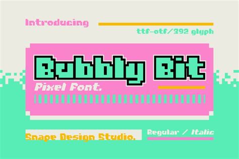 Bubbly Bit Is A Retro Pixel Font Style