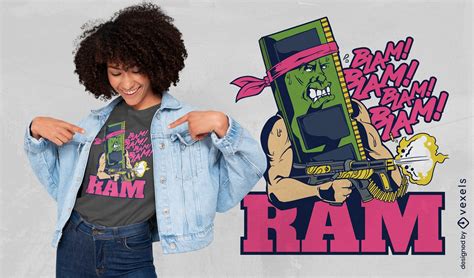 Ram Memory Action Movie Parody T Shirt Design Vector Download