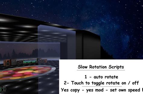 Second Life Marketplace Slow Rotation Scripts