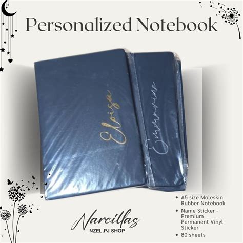 Personalized Notebook Customized Notebook A5 Size Moleskin Rubber