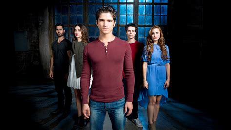 Teen Wolf Hd Wallpaper Iconic Cast In A Dark Mysterious Setting