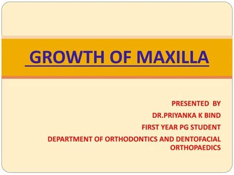 Development And Growth Of Maxilla Ppt