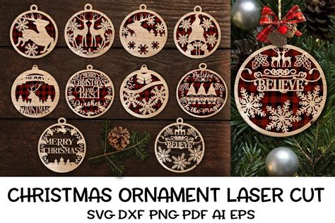Christmas Ornament Laser Cut Template