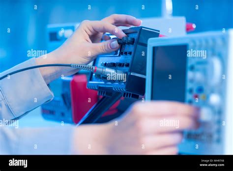 Measurement In The Electronics Laboratory Stock Photo Alamy