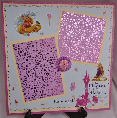 Disney Princess Rapunzel 12 X 12 Premade Scrapbook Page Etsy