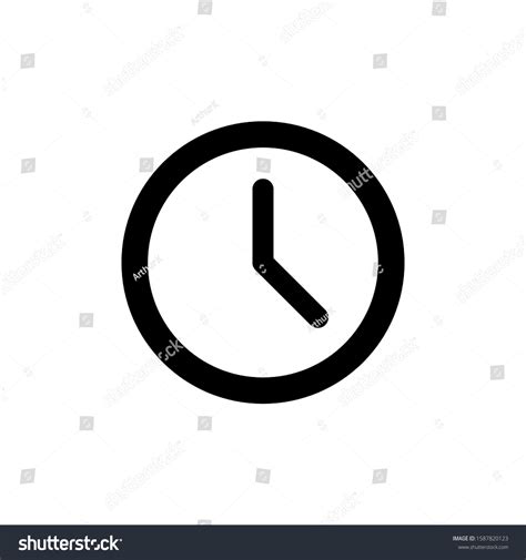 Clock Icon Trendy Flat Style Isolated Stock Vector Royalty Free Shutterstock