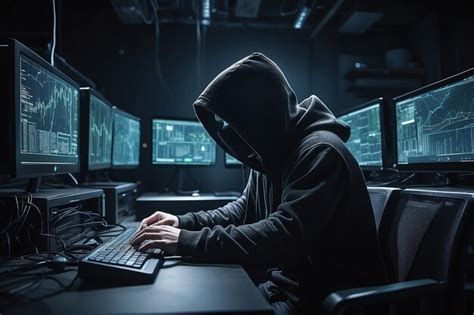 Premium Photo Dangerous Hooded Hacker Breaks Into Government Data Servers And Infects Their