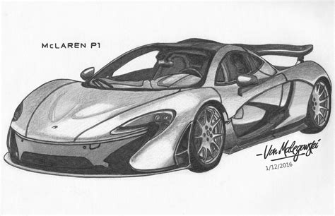 McLaren P1 Drawing VonMalegowski