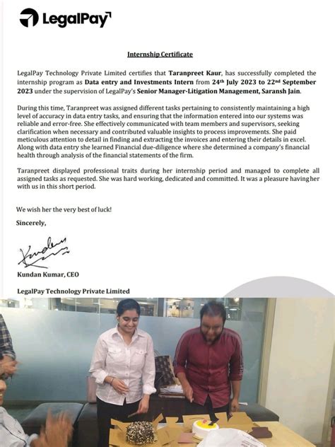 Taranpreet Kaur On Linkedin Internship Legalpay Dataentry 14 Comments