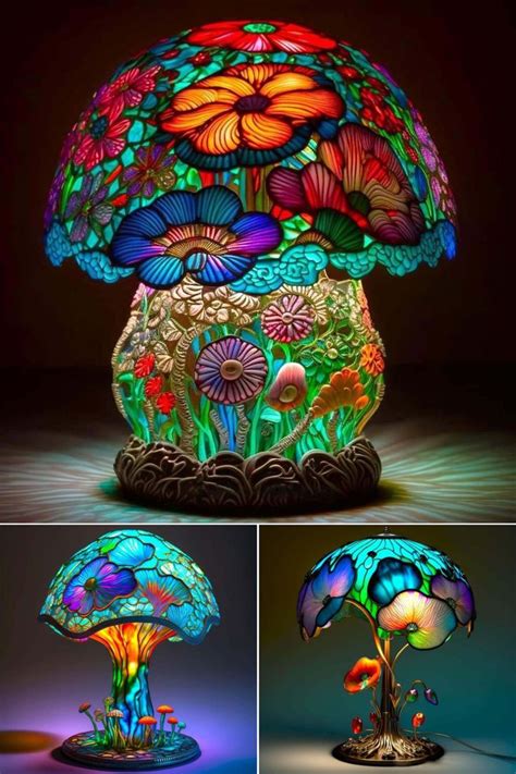 Stained Resin Plant Series Table Lamp🎉 Stained Glass Lamps Stained