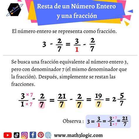 Suma Y Resta De Fracciones Con Diferente Denominador Math3logic
