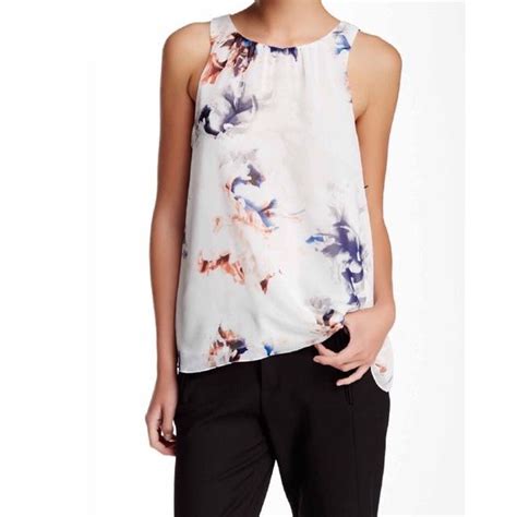 Floral Chiffon Sleeveless Blouse