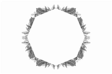 Mariage Floral Frame Vecteur Premium