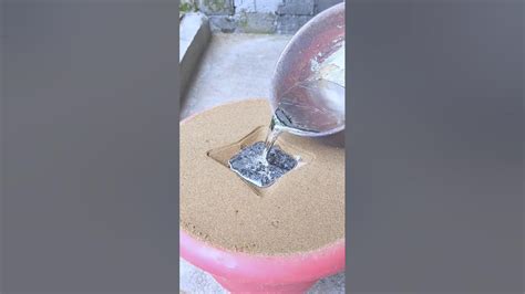 Metal Melt 🫠 Experiment Satisfying Sand Metal Shortvideo Youtube
