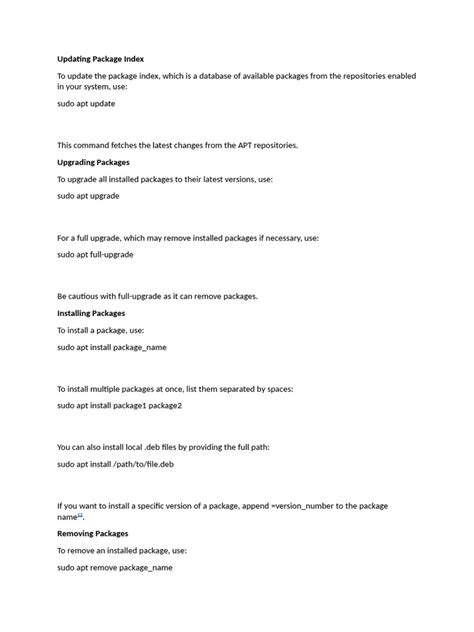 Apt Command Guide For Package Management Pdf