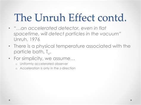 Ppt The Unruh Temperature Powerpoint Presentation Free Download Id3047762