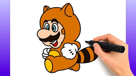 Cómo Dibujar A Mario Mapache Tutorial De Dibujo Fácil Youtube