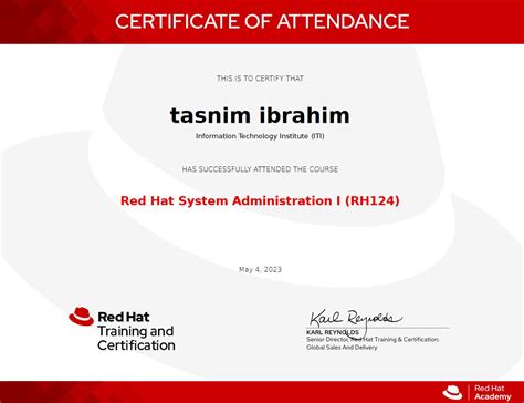 Tasnim Ibrahim On Linkedin Administration Iti Redhat Linux