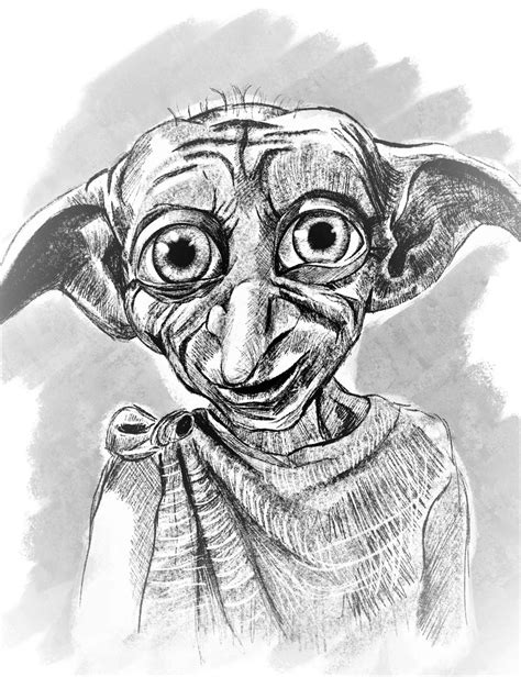 How To Draw Dobby From Harry Potter Step By Step Dibujos Cute Para Imprimir