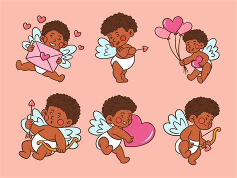 Premium Vector Cute Illustration Of African Version Cupid With