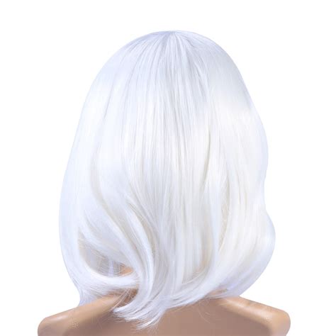 Mizh Womens Bobo Wig Short Straight Wig Synthetic Hair Wig High