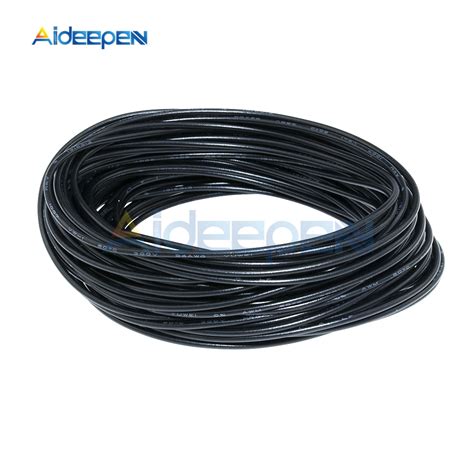 Черный 10 метров UL-1007 провод 24AWG провод в оплетке из ПВХ ...