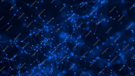 Premium Photo Abstract Blue Background Plexus Effect Network
