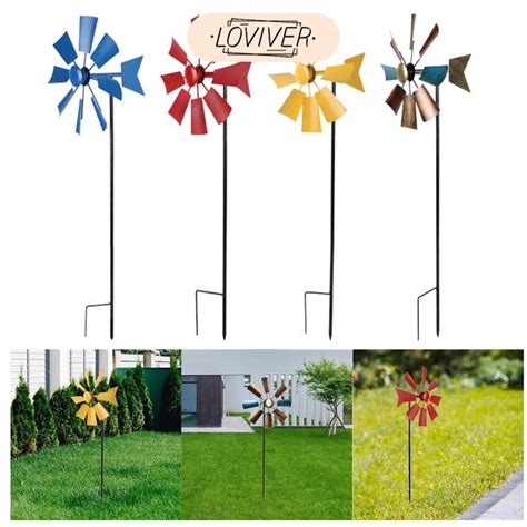Wind Catcher 360 องศาหมุนลมของเล่นเหล็กโลหะสวน Stake โลหะ Shopee Thailand