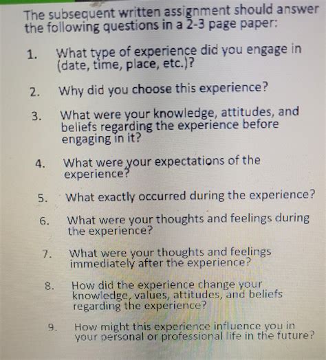 Write A Novel Sexual Experience 2 To 3 PagesThe Chegg Com