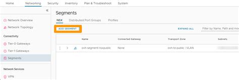Segment Management In NSX OVHcloud
