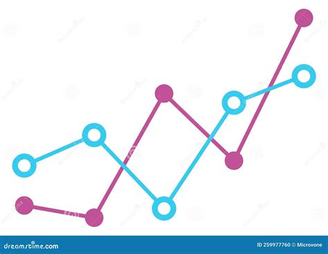 Gráfico De Comparación De Datos Elemento De Diagrama De Línea De Punto
