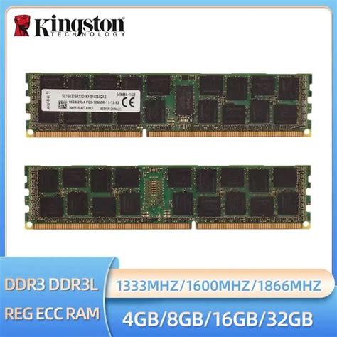 Kingston Pc3 12800r Ddr3 Ddr3l 4gb 8gb 16gb 32gb 64gb 1333mhz 1600mhz 1866mhz Ecc 