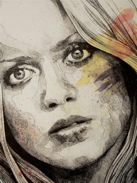 Gloria Guida Naked Sketch Portrait Street Art Print On Canvas