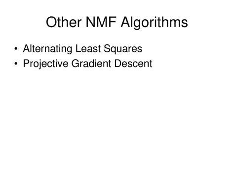 Non Negative Matrix Factorization Ppt Download