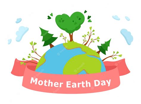 Premium Vector Mother Earth Day Vector Concept Illustration