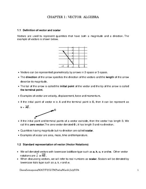 Chapter 1vector And Scalar2024 Chapter 1 Vector Algebra 1