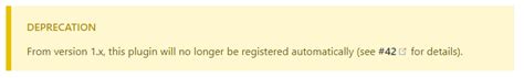 Deprecation Hint In Getting Started Registration Page Is Misleading